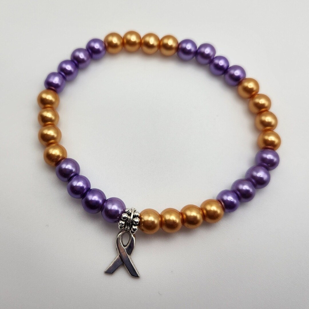 Psoriatic Arthritis Awareness Beaded Stretch Bracelet * Orange and ... Psoriatic Arthritis Awareness Beaded Stretch Bracelet * Orange and ...