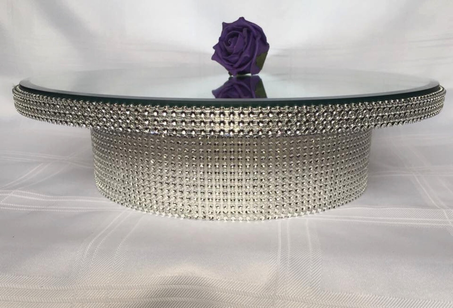 Diamante Rhinestone Effect Cake Stand With Mirror Plate and - Etsy UK