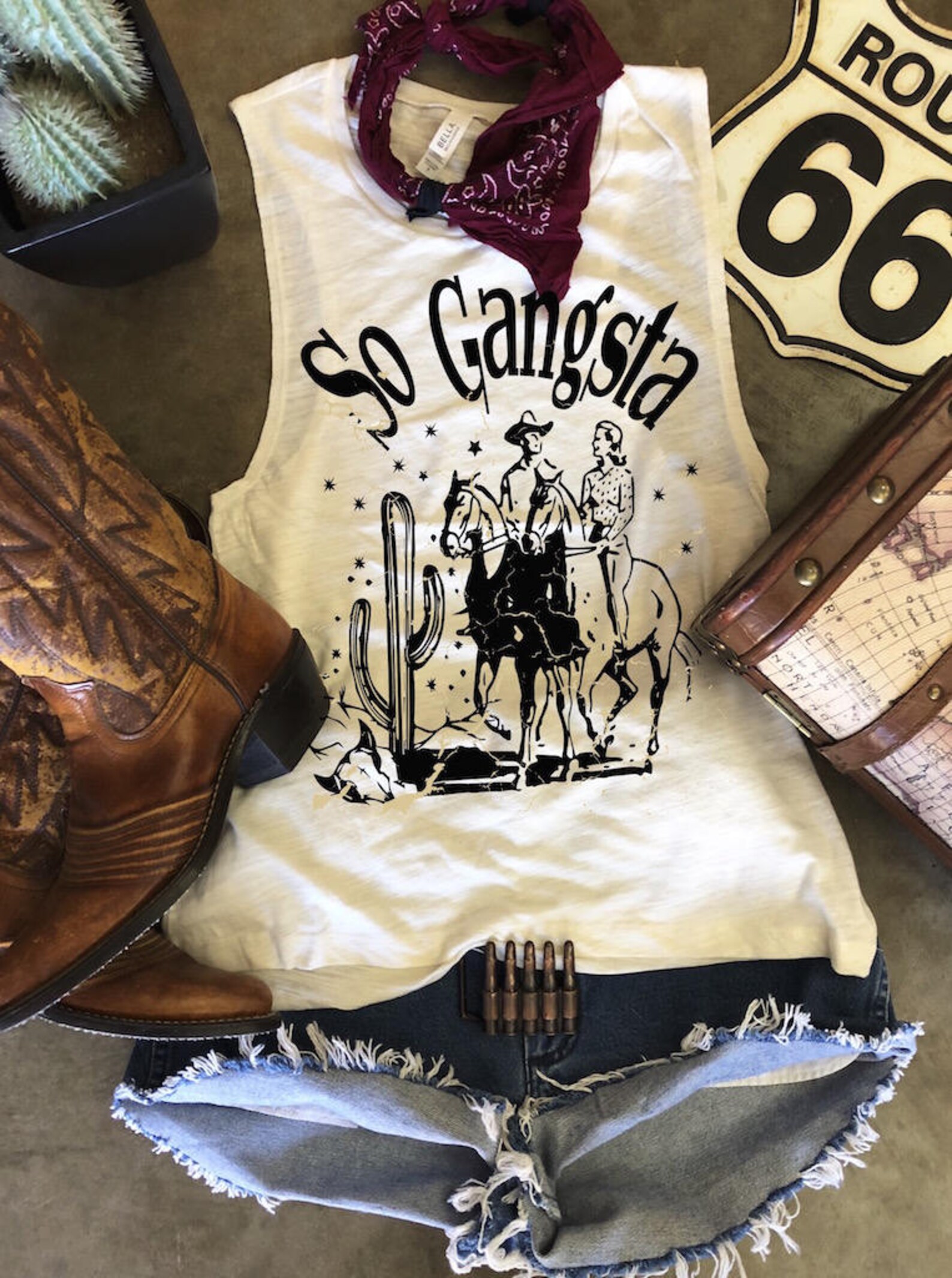 Country Deep so Gangsta Muscle Tank Top - Etsy