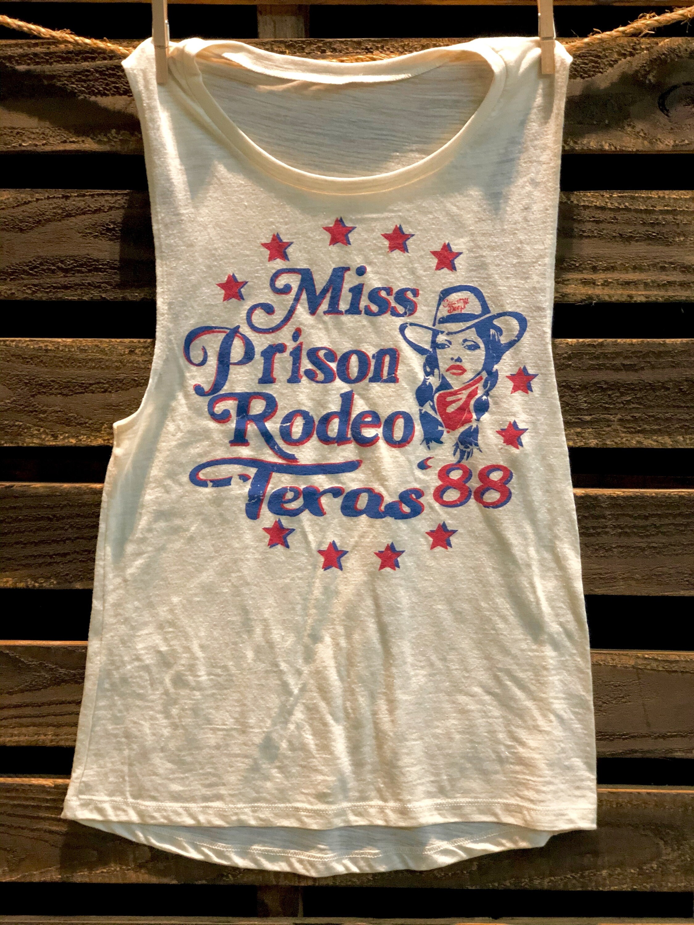 Miss Texas Prison Rodeo 1988 Vintage Slub Muscle Top - Etsy