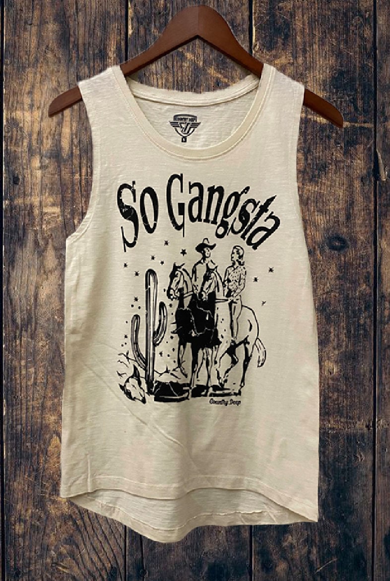 Country Deep so Gangsta Muscle Tank Top - Etsy