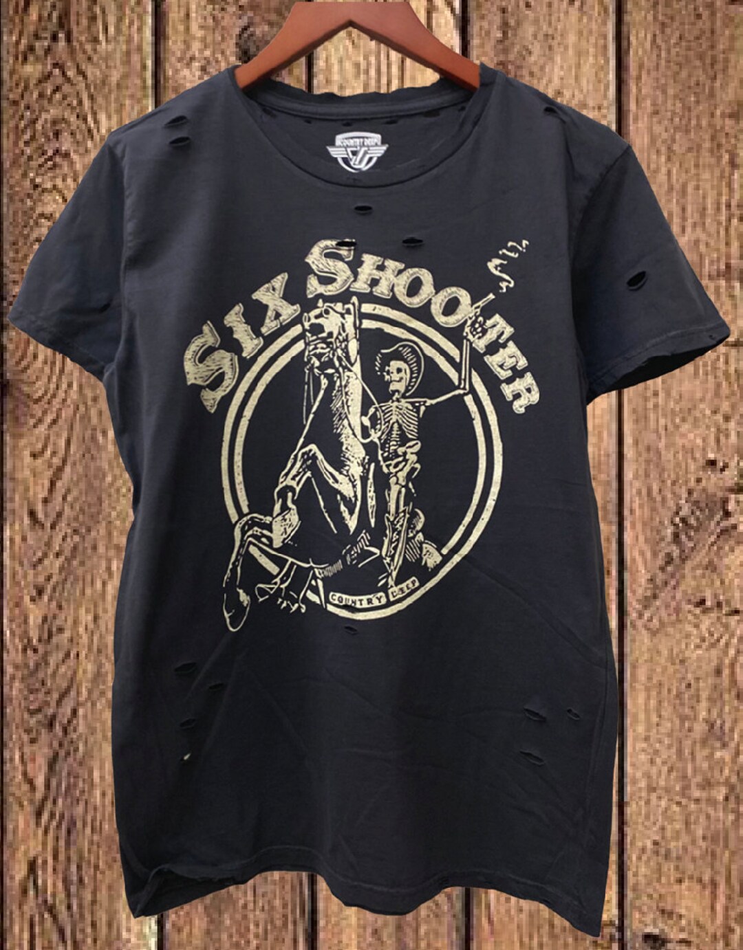Six Shooter Distressed Unisex T Shirt - Etsy