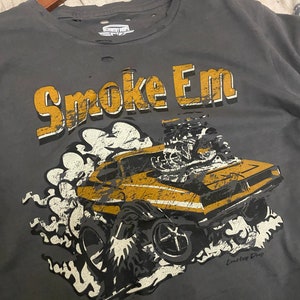 Smoke Em Hot Rod Distressed Unisex T Shirt - Etsy