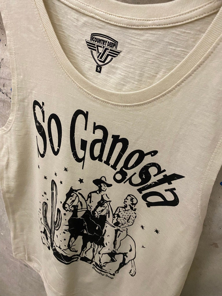Country Deep so Gangsta Muscle Tank Top - Etsy