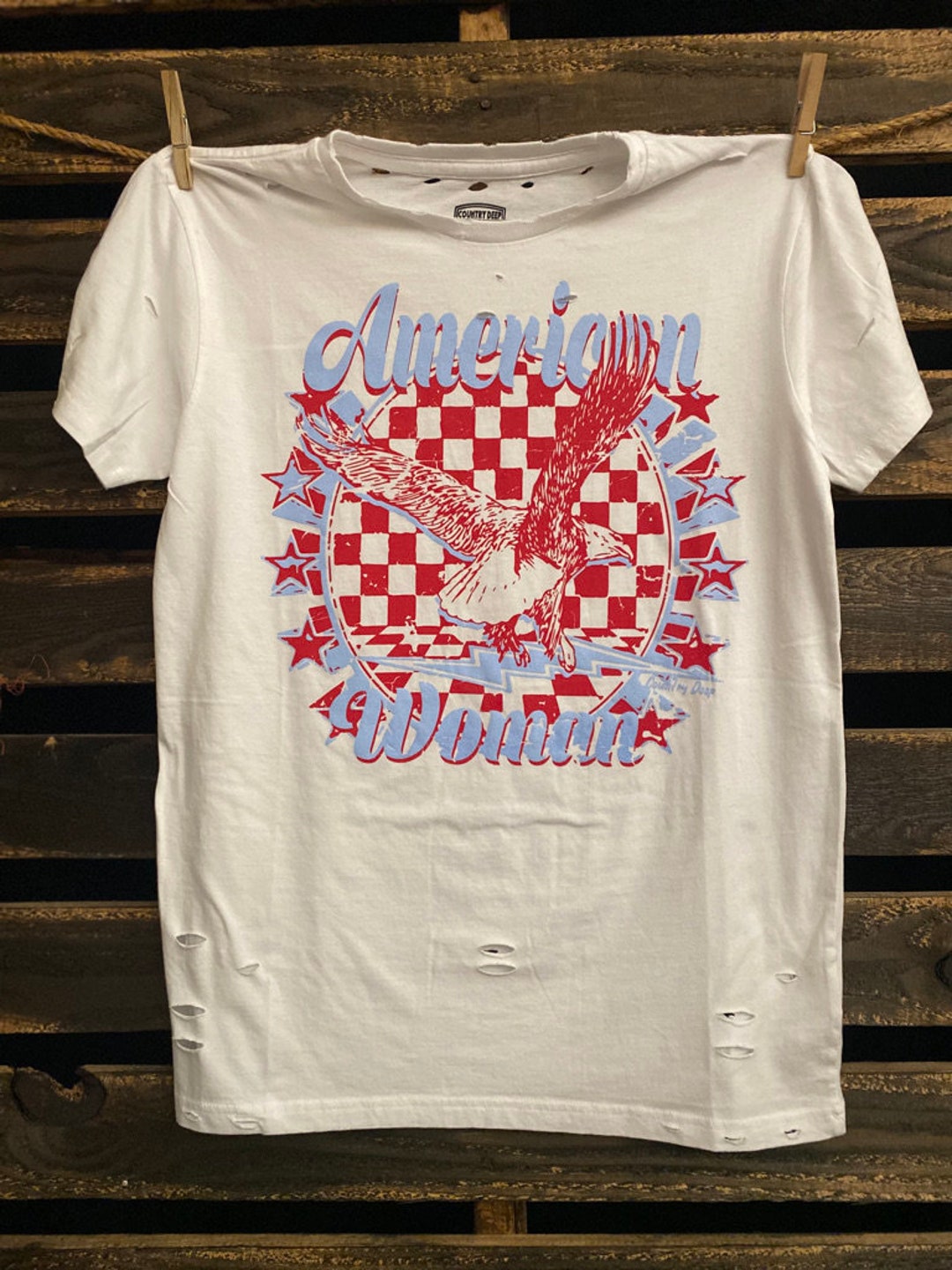 American Woman Vintage 80's Distressed Unisex T Shirt - Etsy