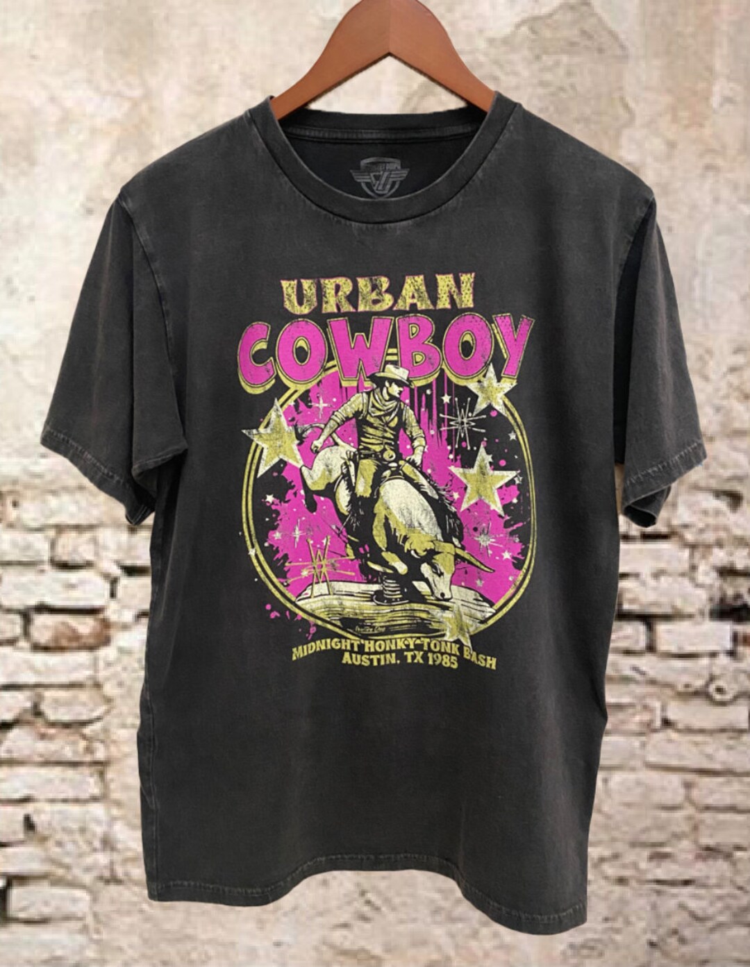 Urban Cowboy Austin Texas Bash Acid Washed Relaxed Tee - Etsy