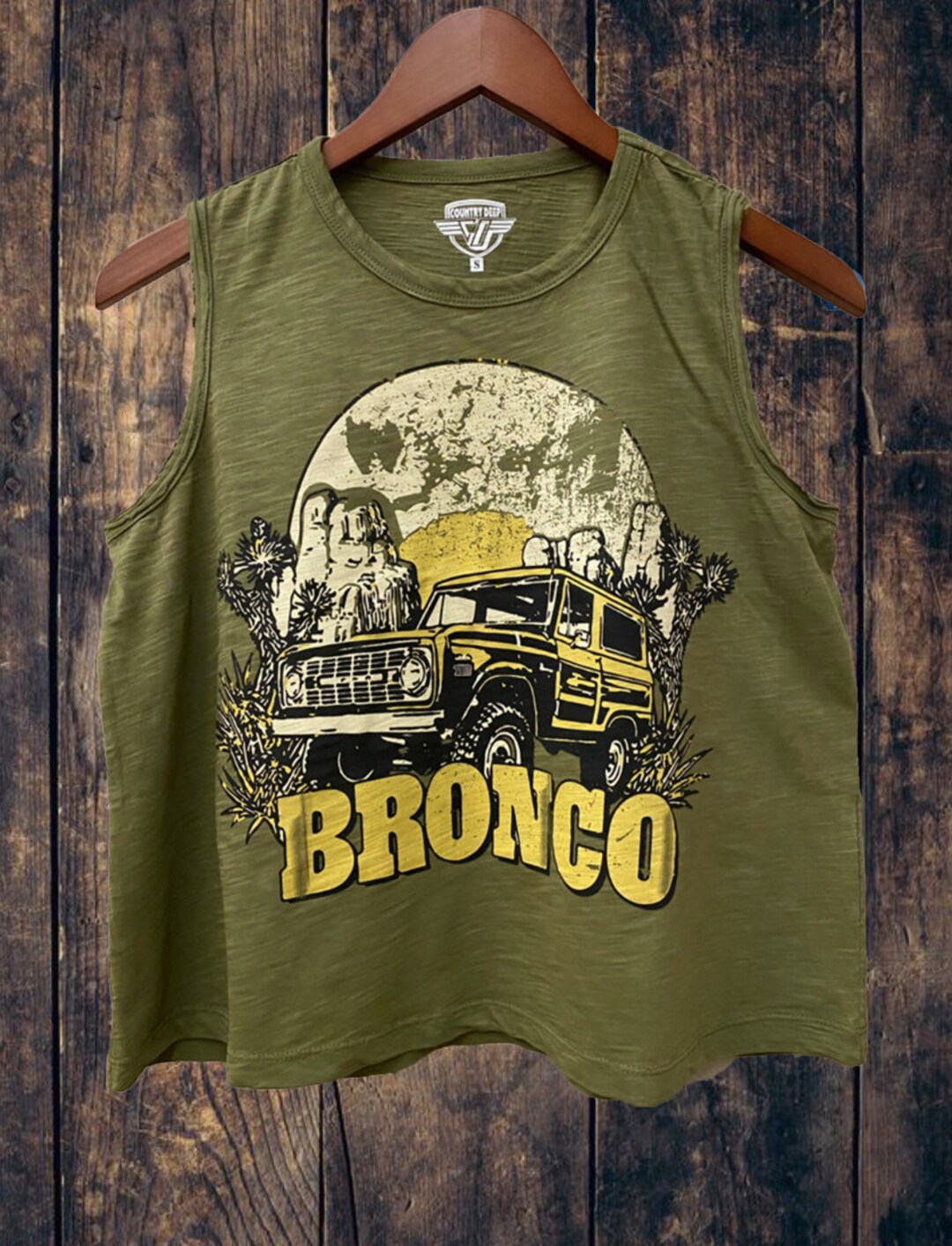 Bronco Vintage Muscle Crop Tank Top - Etsy