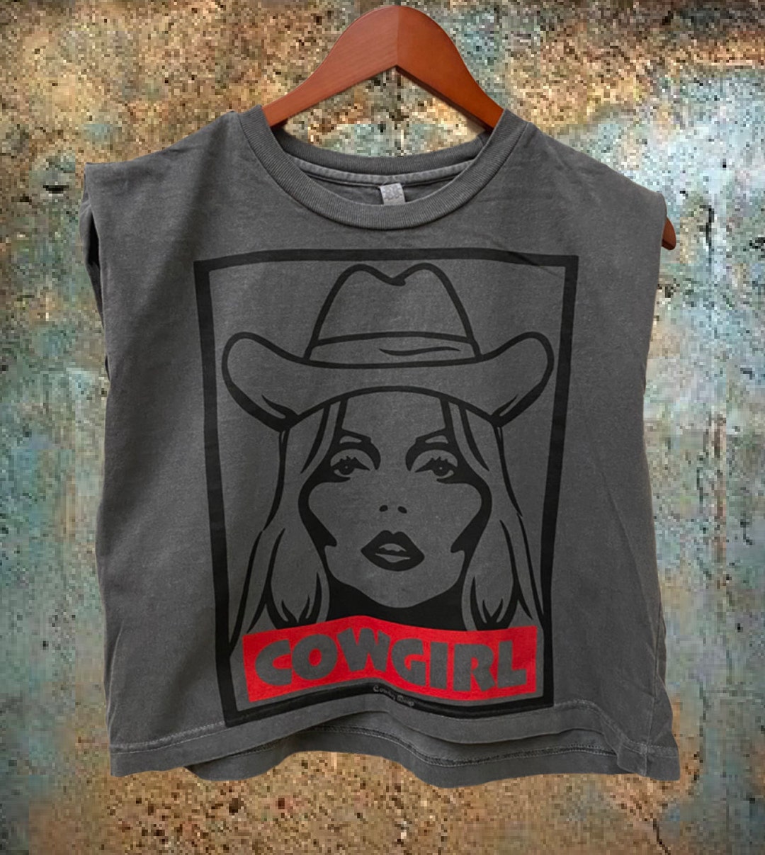 90's Cowgirl Boxy Midriff Muscle Crop Top - Etsy