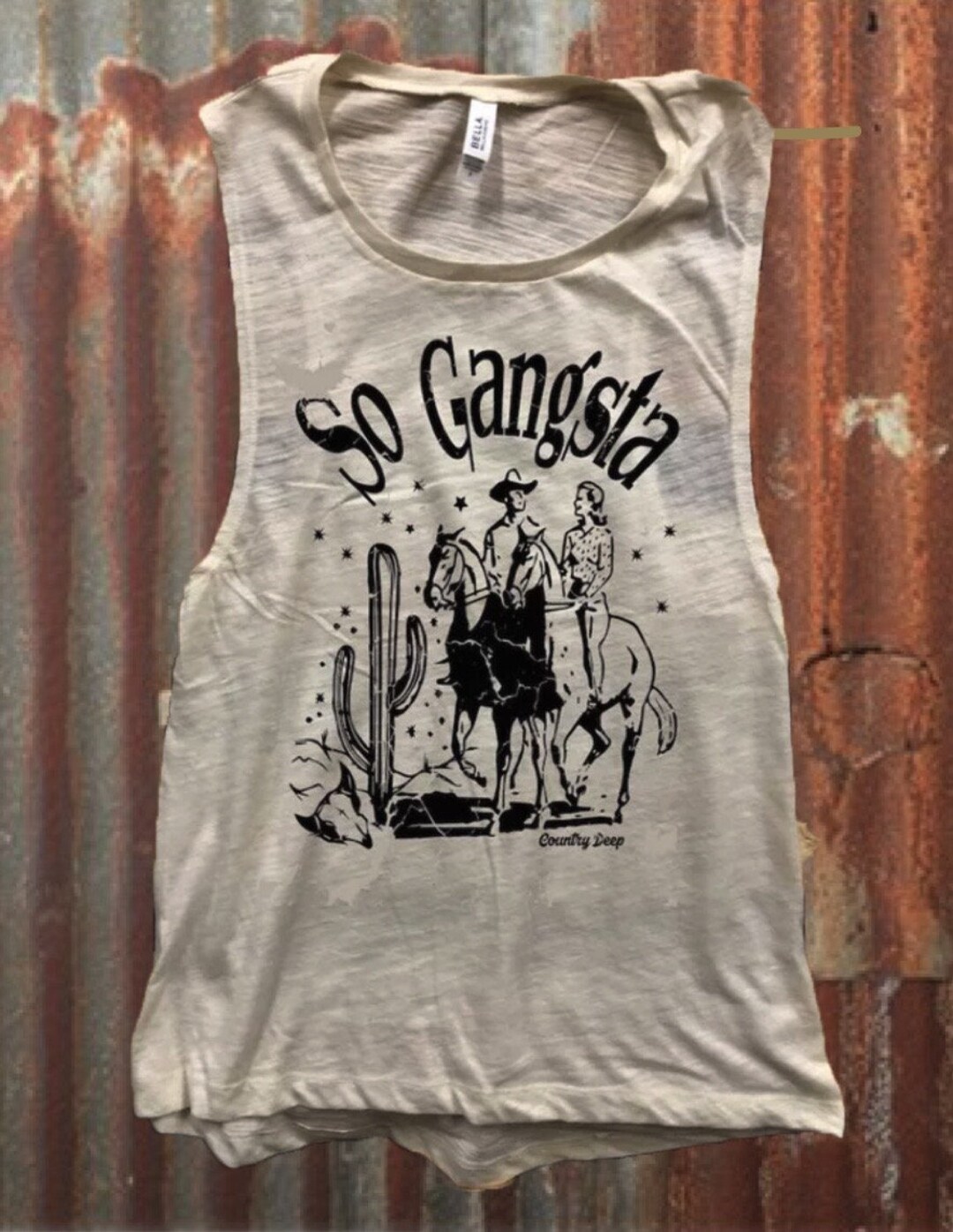Country Deep so Gangsta Muscle Tank Top - Etsy