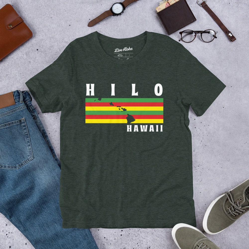Vintage Hilo, Hawaiʻi Kanaka Maoli Flag Colors Unisex T-shirt - Etsy
