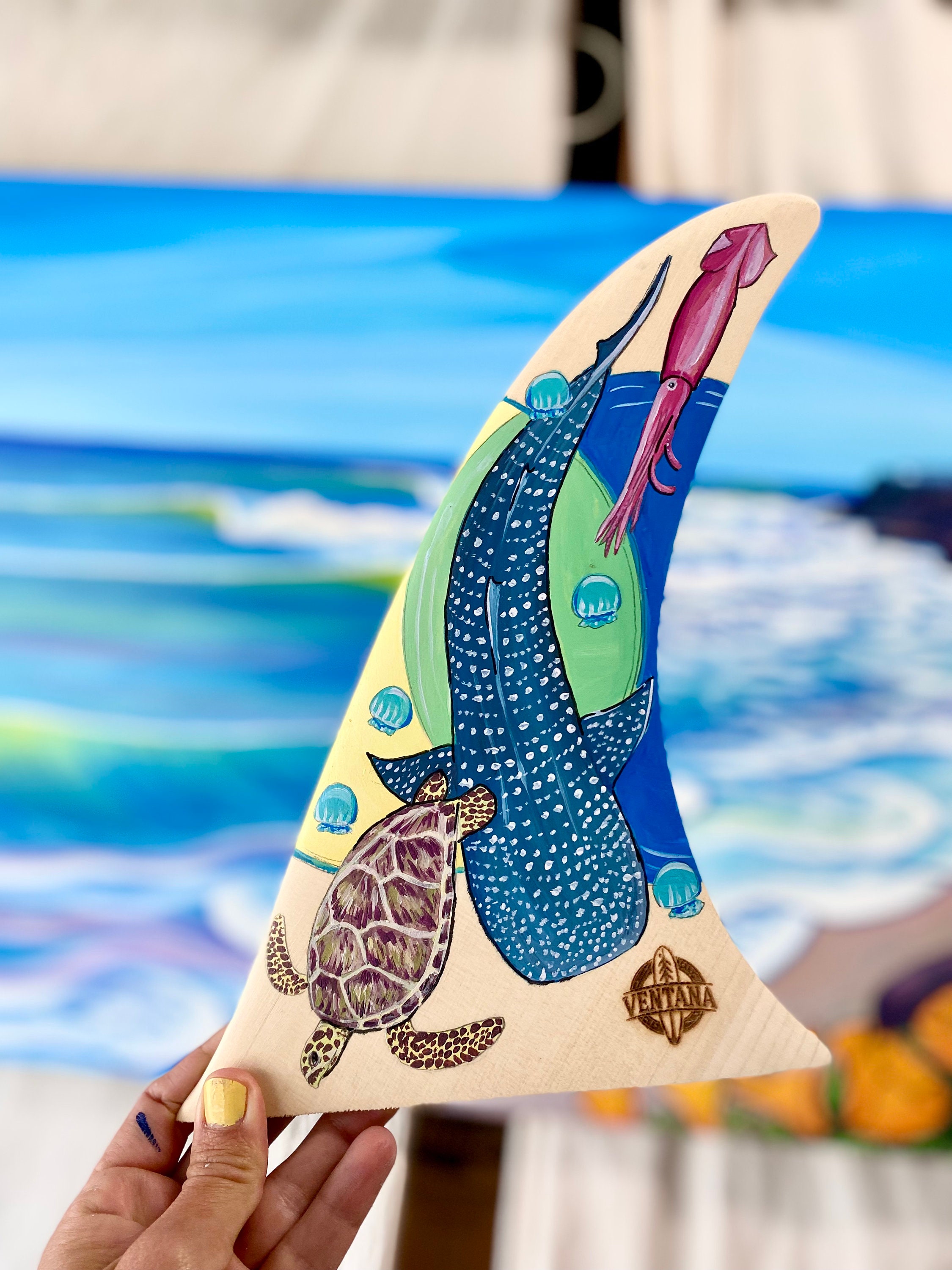 Custom Painted Surfboard Fin - Etsy