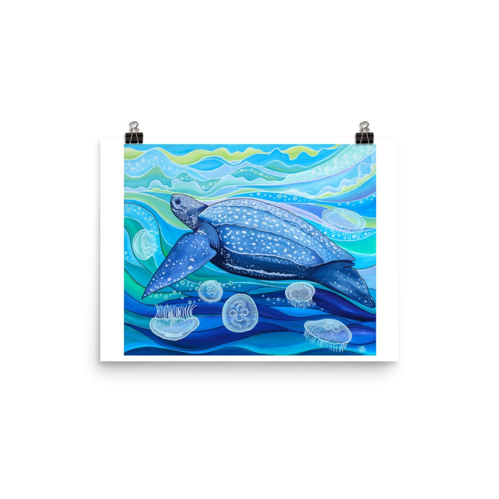 Leatherback Sea Turtle Art Print - Etsy