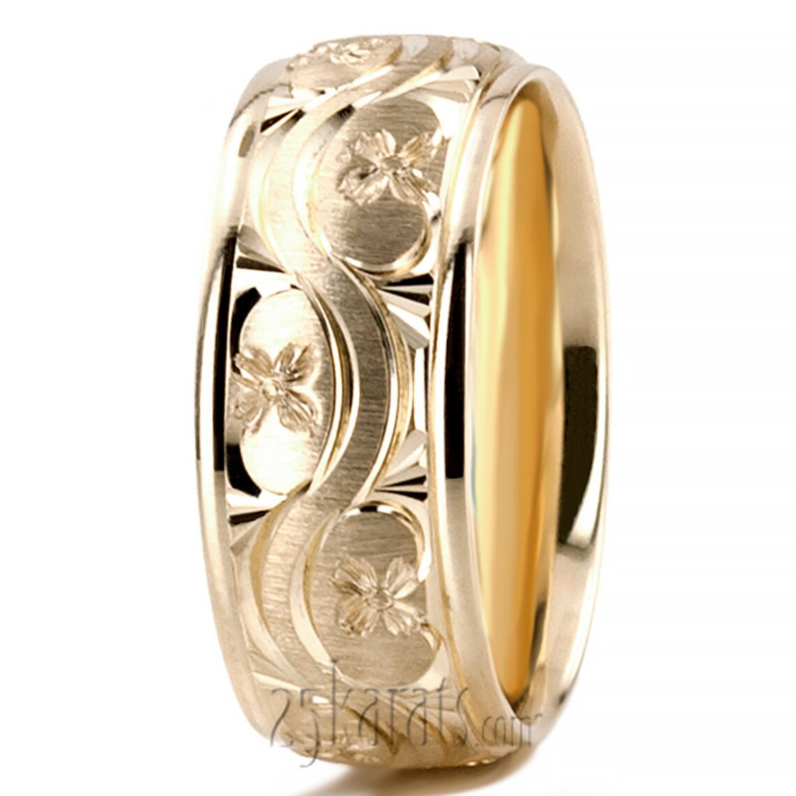 Bestseller Cross-satin Hand Engraved Wedding Ring - Etsy