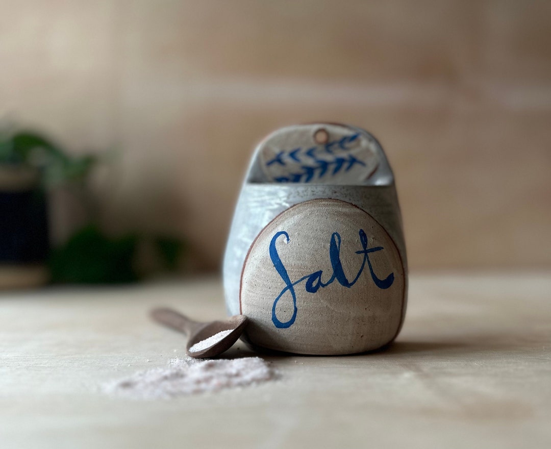 Ceramic Salt Cellar, Salt Cellar, Wall Mounted Salt Cellar, Pottery ...