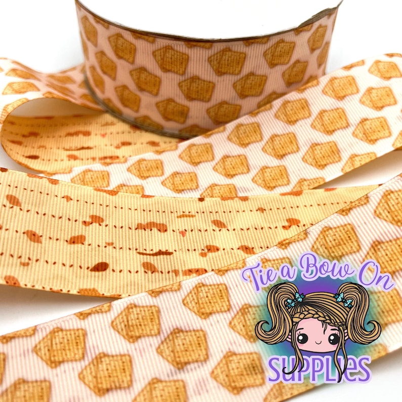 USDR Passover Jewish Matzah Cracker Double Sided Grosgrain Ribbon 1.5 ...