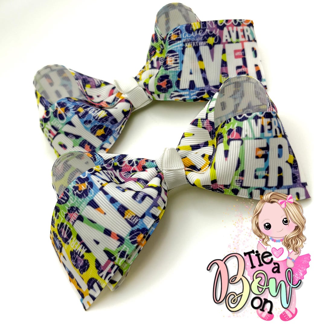Avery Mini Southern Belle | Piggy Bow Set| Name Hairbow Set| Mini Bows ...