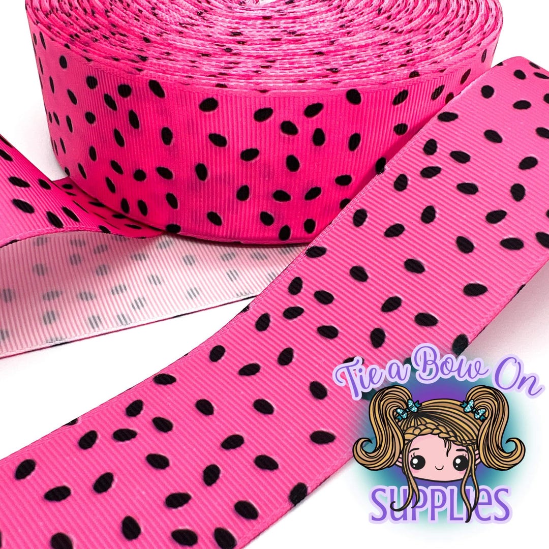 USDR Pink Watermelon Seeds Inside Grosgrain Ribbon Single Sided - Etsy