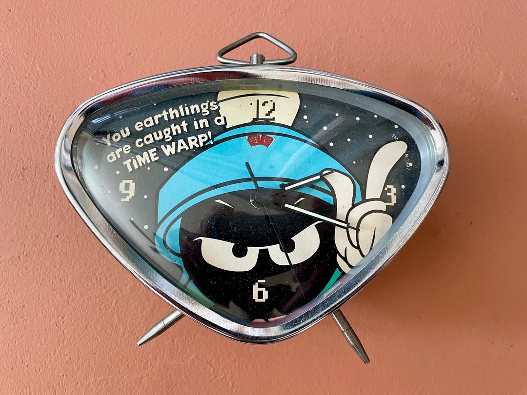 Marvin Martian, Disney Alarm Clock, Vintage - Etsy
