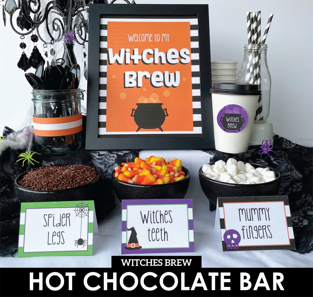 Halloween Hot Chocolate Bar - Witches Brew - Printable Kit - INSTANT ...