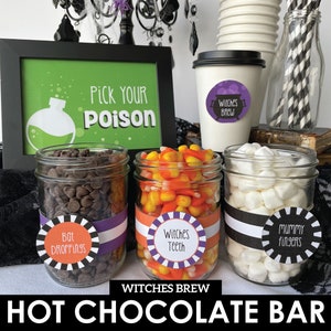 Halloween Hot Chocolate Bar - Witches Brew - Printable Kit - INSTANT ...