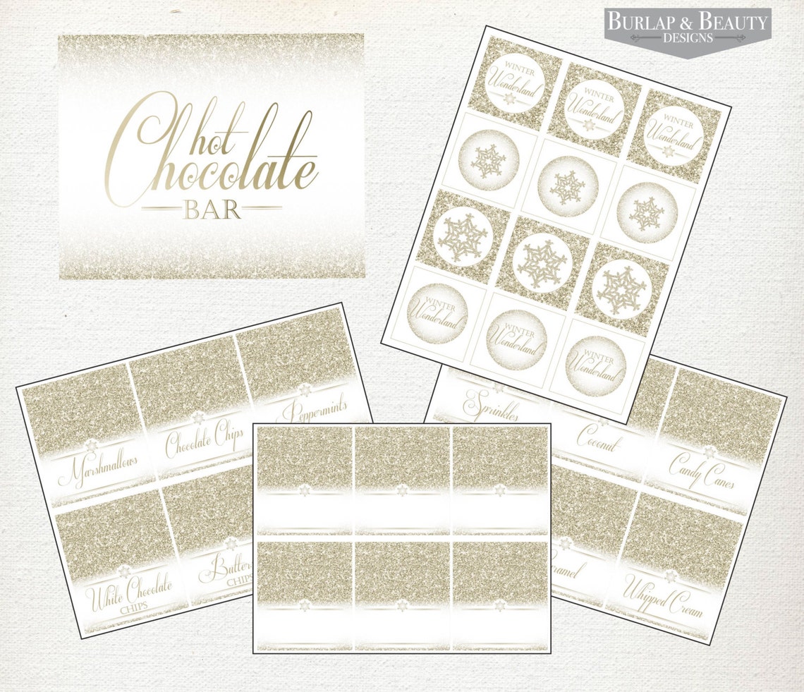 Hot Chocolate Bar Printable Kit - INSTANT DOWNLOAD - Hot Cocoa Bar ...