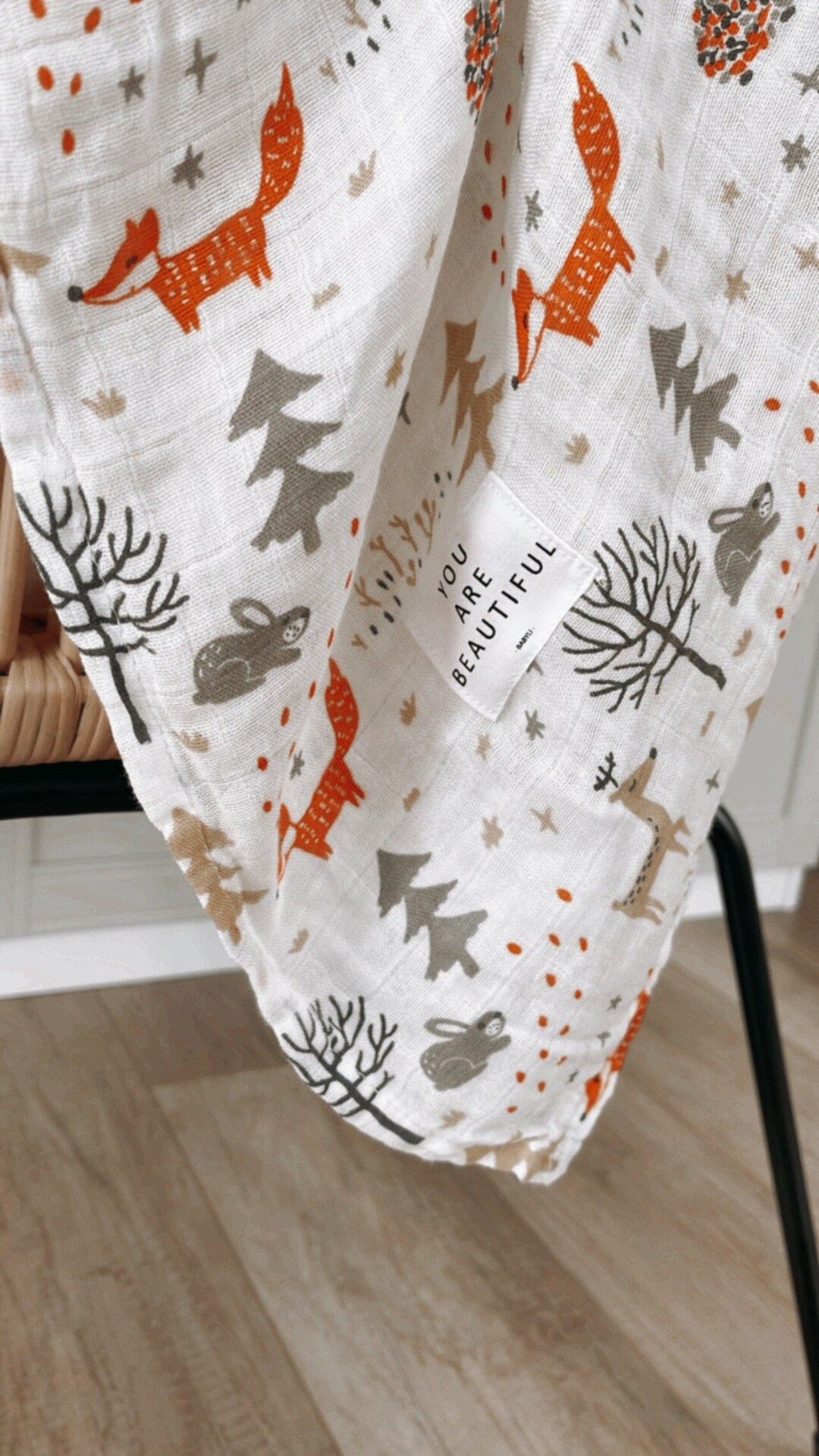 Muslin Cloth Fox 120 X 120 Cm, Forest Animals - Etsy