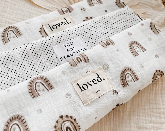 Cotton Chenille Burp Cloth Rifle Paper Co. Floral Burp Cloth for Baby ...