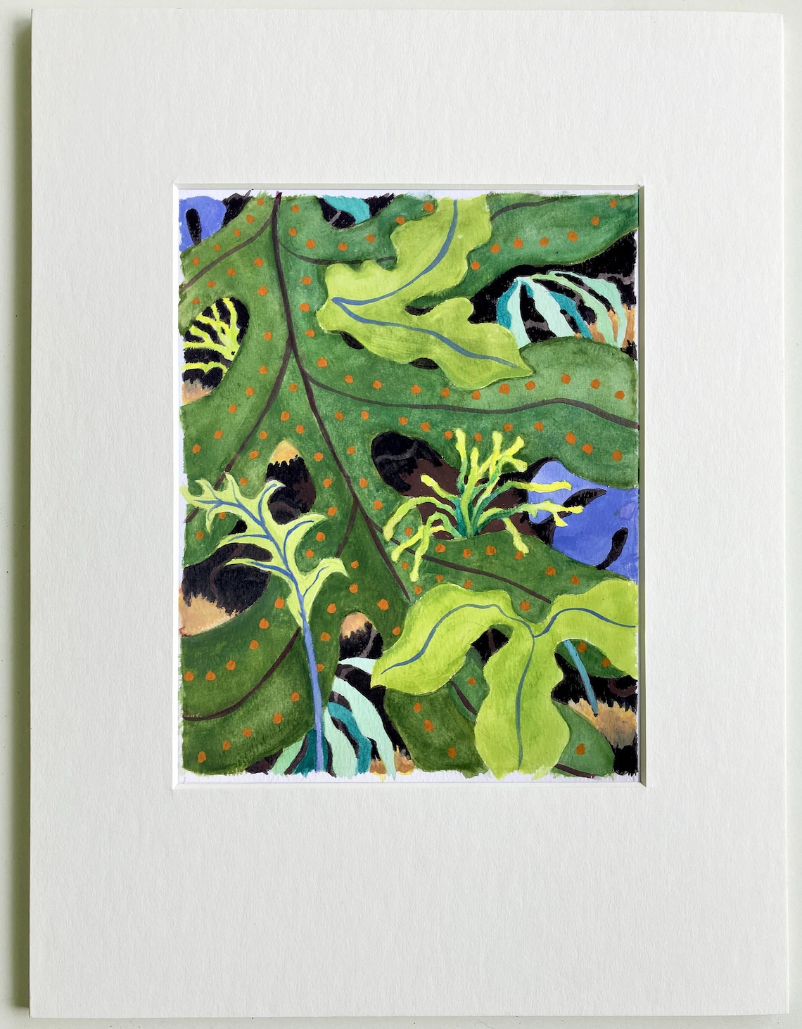 FERN Fantasy – Print of Watercolor Painting of Lauae Ferns on Big ...