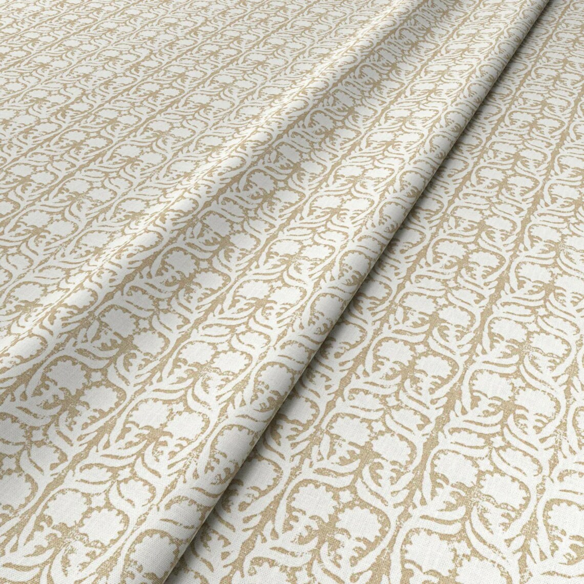 Penny Morrison Ashok Fabric in Ecru, Linen Fabric 1.66 Yard - Etsy