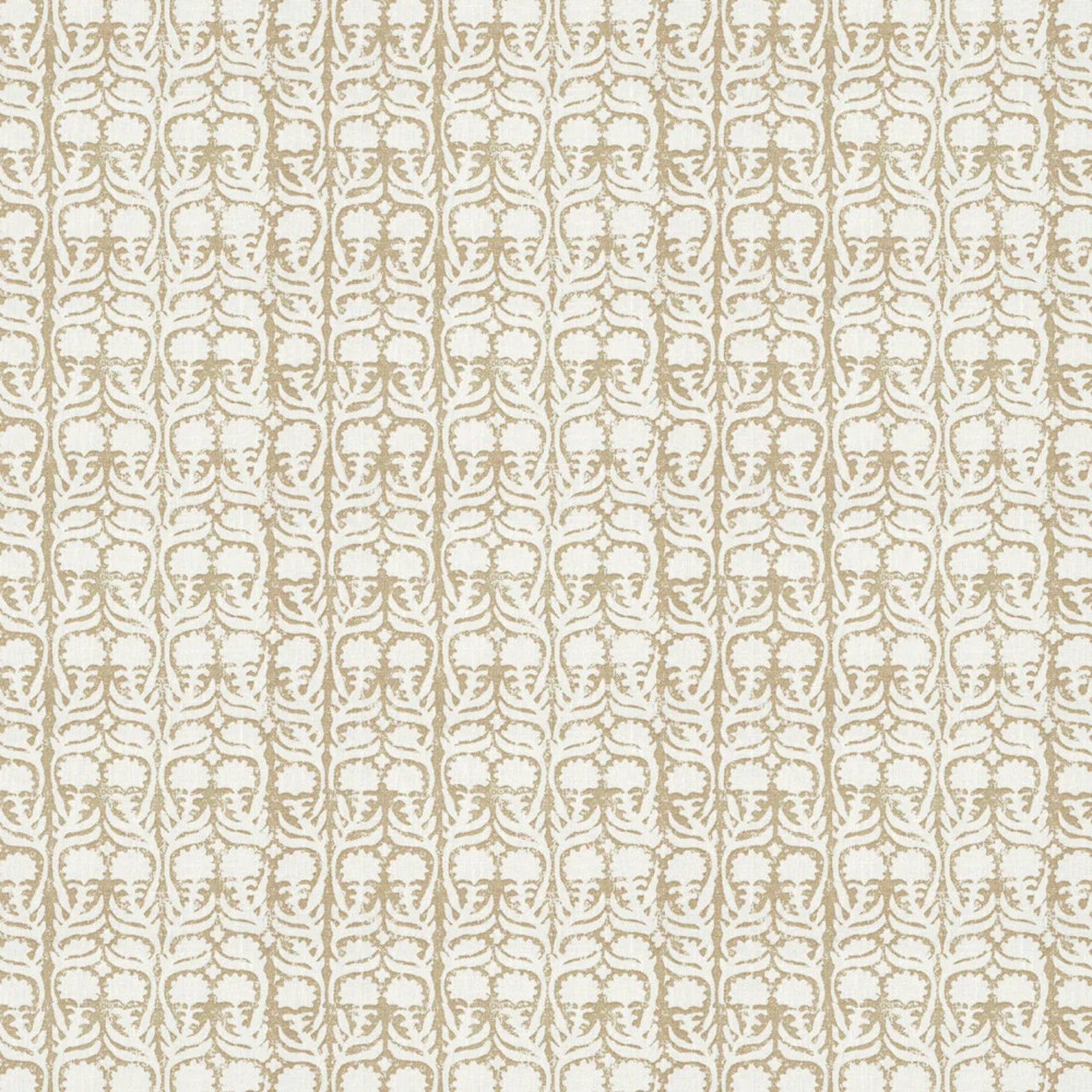 Penny Morrison Ashok Fabric in Ecru, Linen Fabric 1.66 Yard - Etsy
