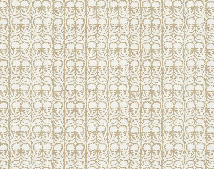 Penny Morrison Ashok Fabric in Ecru, Linen Fabric 1.66 Yard - Etsy