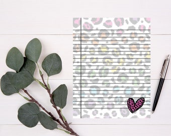 Printable Stationery, Instant Download, Ombré Leopard Print, Jungle ...