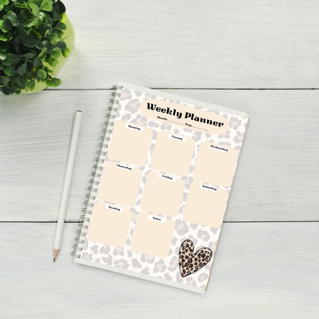 Leopard Print Lova Printable Weekly & Monthly Planner- 2 Sizes - Etsy