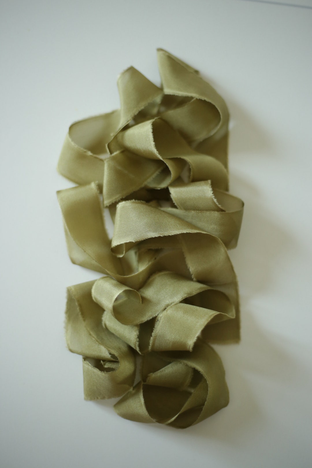 Hand Dyed Silk Ribbon / Hand Torn Ribbon / Frayed Edge Ribbon / Gift ...