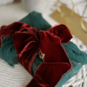 Red Velvet Ribbon / Silk Velvet Ribbon / Hand Dyed Silk Ribbon - Etsy