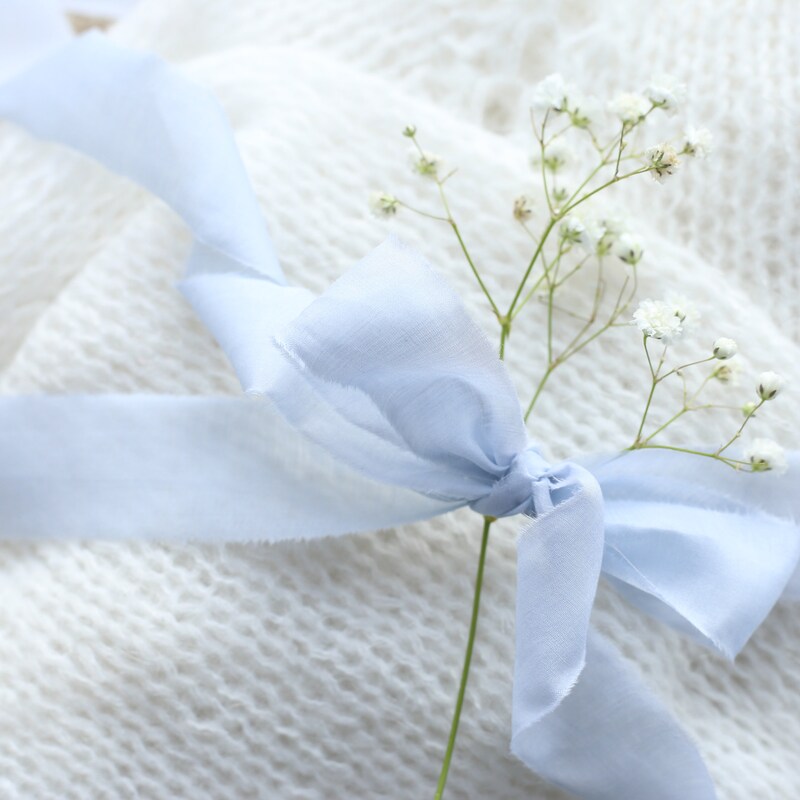 Blue Silk Ribbon - Etsy