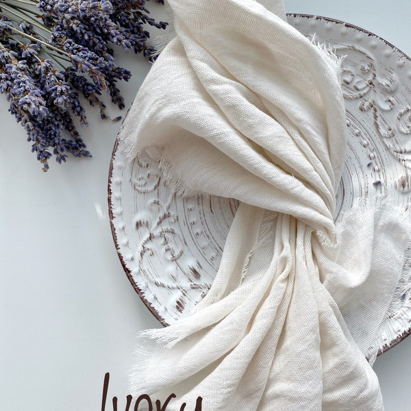 Ivory Napkins - Etsy