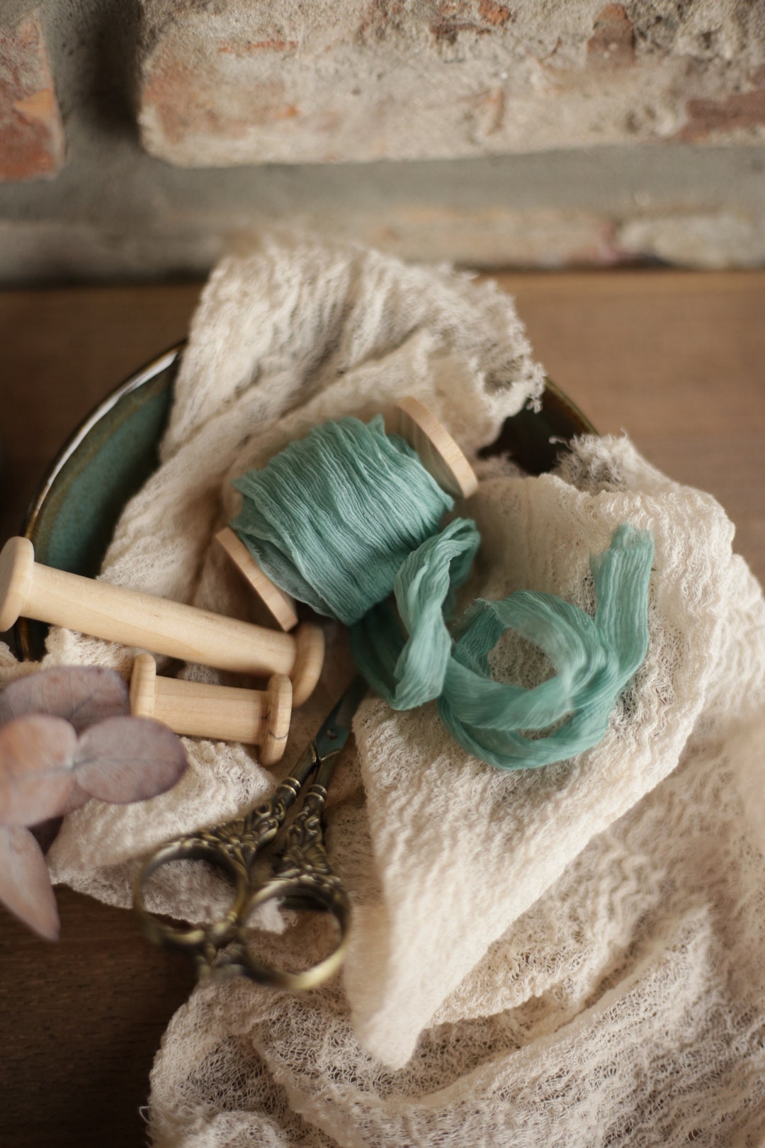 Hand Dyed Silk Ribbon / Crinkle Silk / Hand Torn Ribbon - Etsy