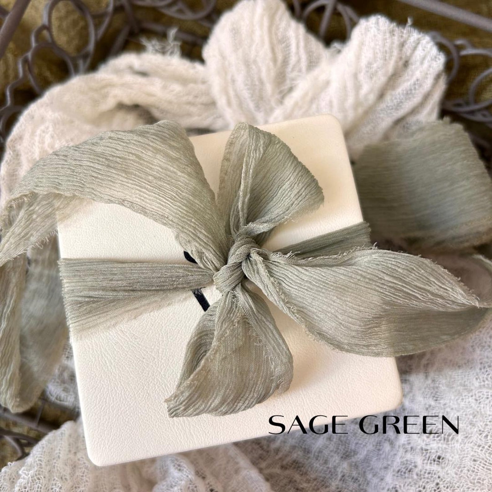 Hand Dyed Silk Ribbon / Crinkle Silk / Hand Torn Ribbon - Etsy
