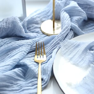Sheer Light Blue Table Linens - Etsy