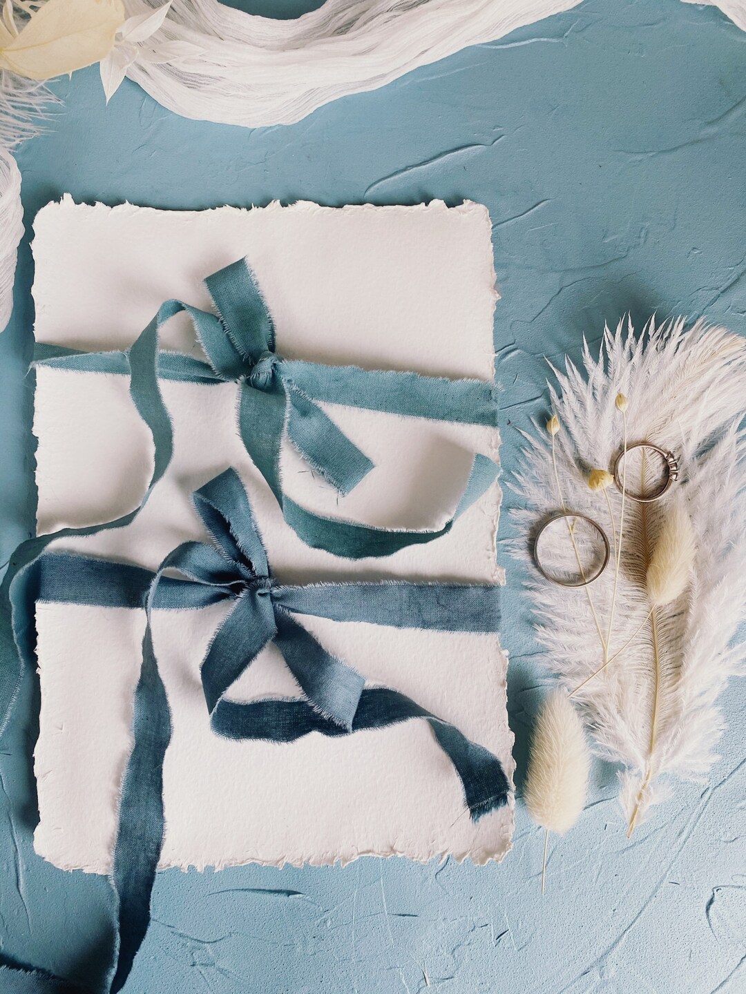 Frayed Edge Ribbon / Fabric Ribbon / Hand Torn Ribbon / Bouquet Ribbon ...