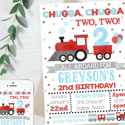 INSTANT DOWNLOAD EDITABLE Train Birthday Decor Train | Etsy