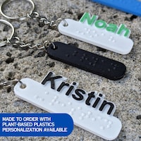 Braille Alphabet Board With Personalized Custom Name Keychain - Etsy
