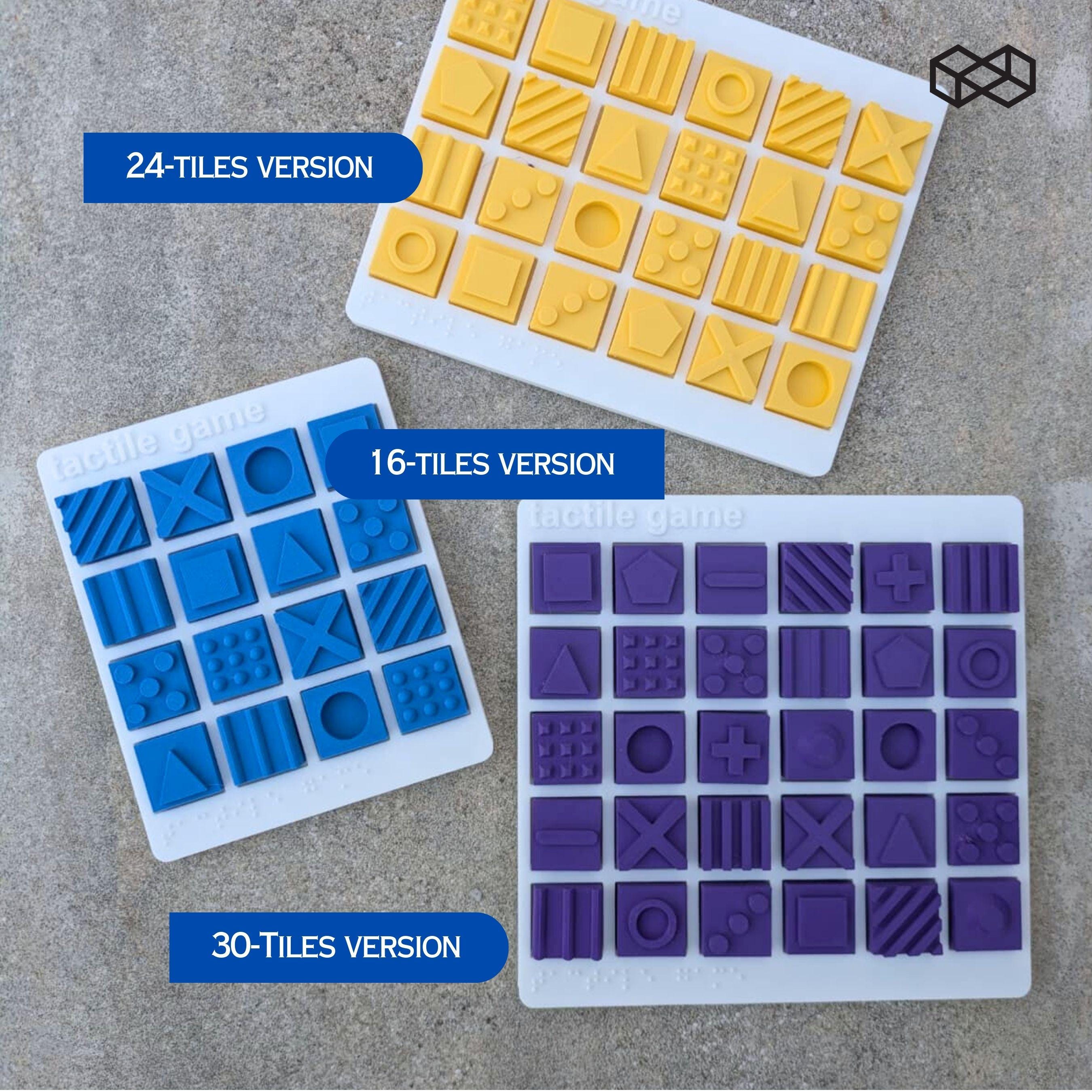 24-tile Tactile Memory Game: Sensory Matching for Tactile Learners - Etsy