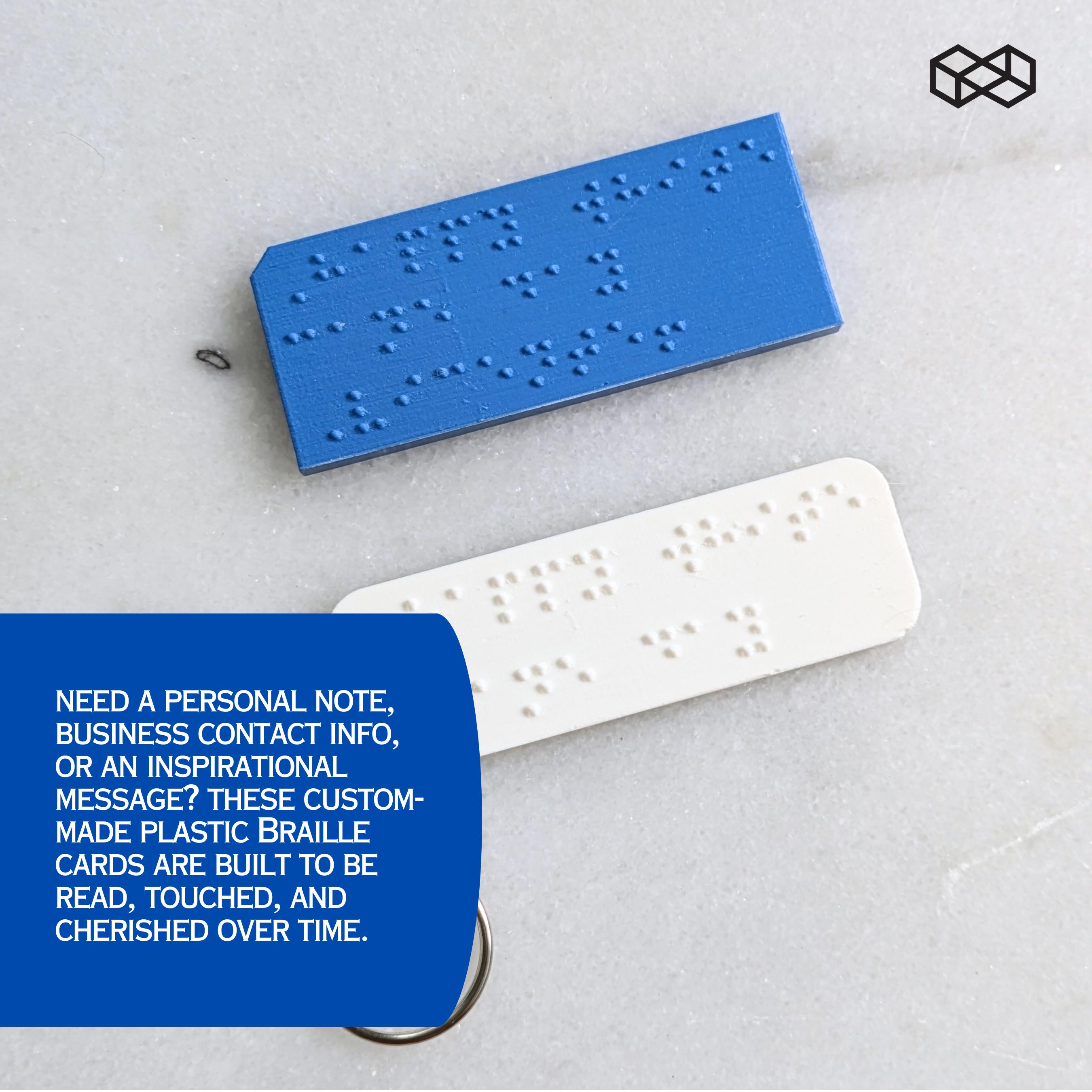 Custom Braille Card | Personalized 3D Printed Braille Message ...