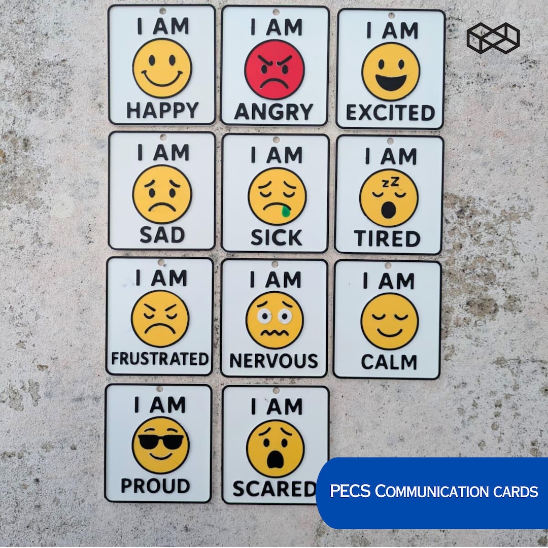 PECS Visual Communication Cards for Emotions - Visual and Tactile ...