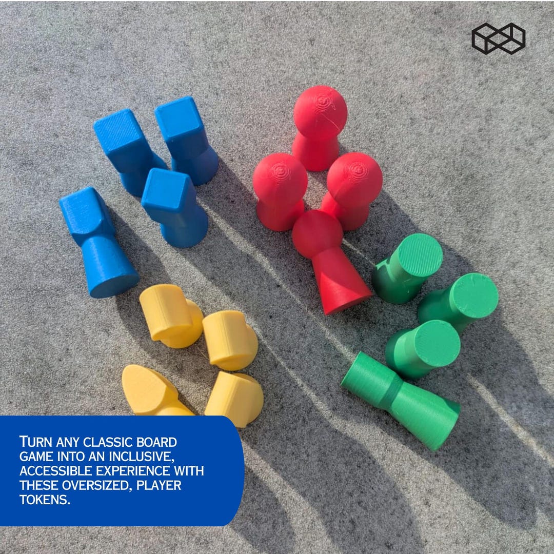 Oversized Adaptive Board Game Pieces | Easy-grip Player Tokens for ...