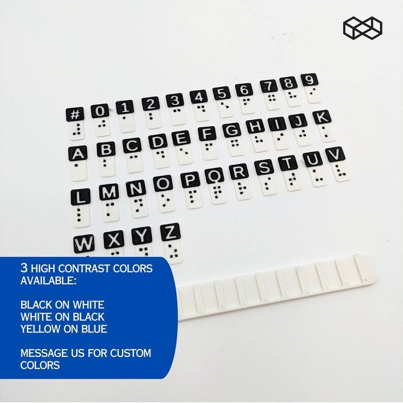 Braille Learning Kit + up to 12 Characters Holder, Jumbo Braille ...