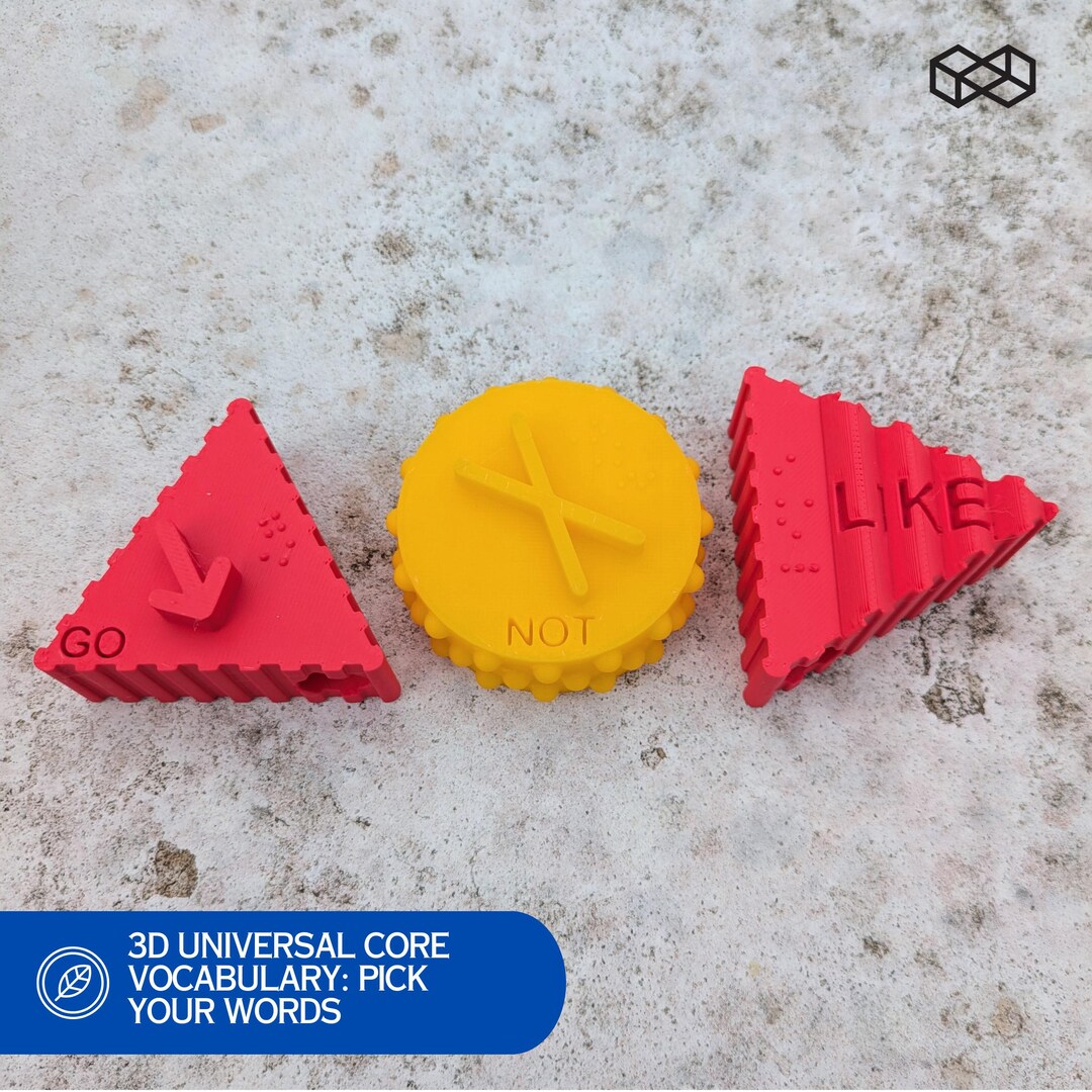 Universal Core Vocabulary Tactile Blocks | Pick Your Words | Custom AAC ...