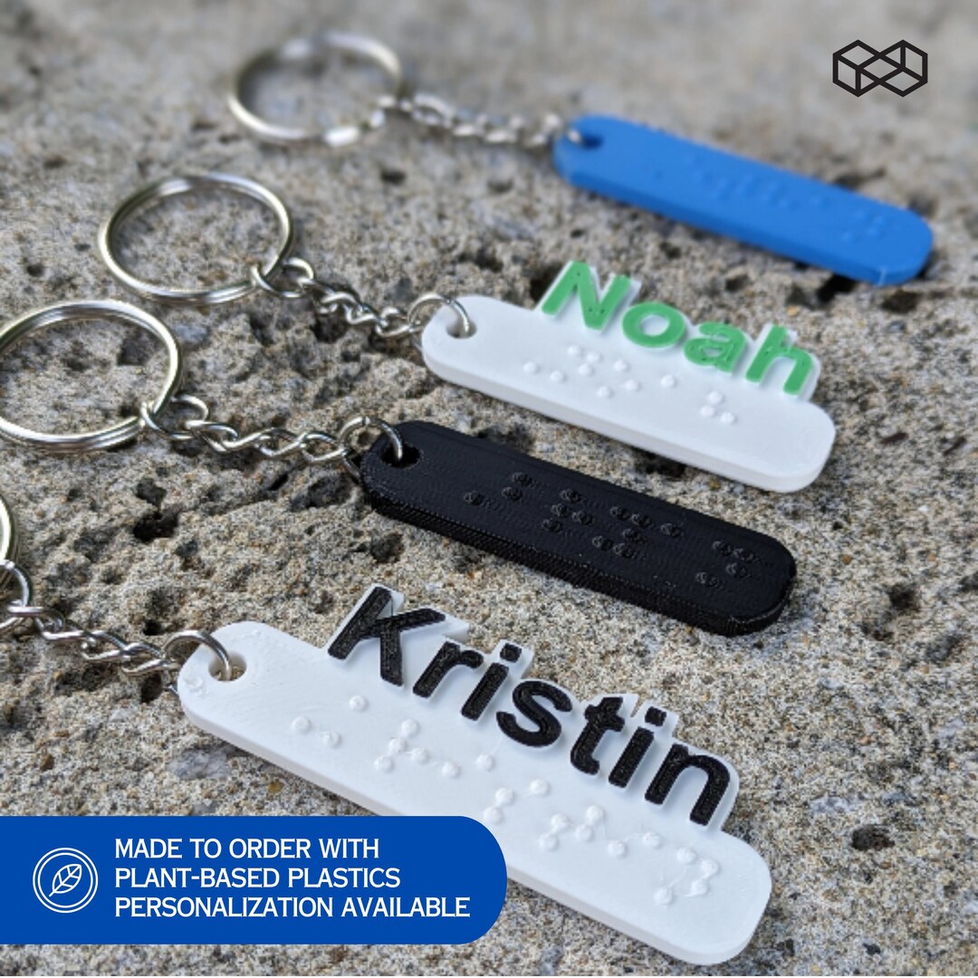 Personalized Braille Keychain: Custom Tactile Name Tag - Accessibility ...